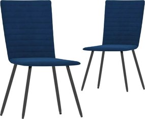 vidaXL Jídelní židle 2 ks samet [287808] Barva: Modrá