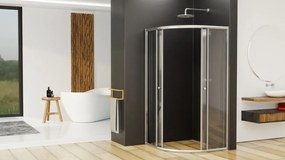 POINT 80x80 Clear Čtvrtkruhová sprchová zástěna