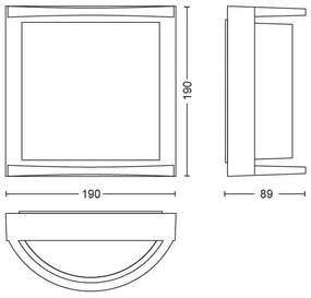 Philips 17391/93/P0 - LED Venkovní nástěnné svítidlo SAMONDRA LED/12W IP44