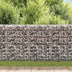 Gabionová zeď s víky pozinkovaná ocel 900 x 30 x 100 cm 147817
