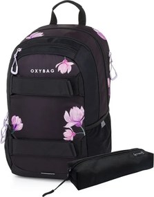 Oxybag OXY SPORT - set 2 ks: studentský batoh Flowers, penál