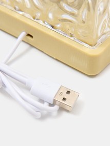 Sinsay - RGB LED dekorativní stolní lampa ve tvaru kostky s efektem tekoucí vody - clear