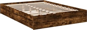 Rám postele se zásuvkami kouřový dub 160 x 200 cm kompozit 3280647