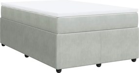 Box spring postel s matrací světle šedá 120 x 200 cm samet 3285632