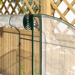 Skleník s dveřmi Zahnutá střecha Zimní skleník z ocelové fólie, skleník 128 x 70 x 170 cm Transparentní
