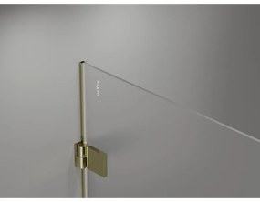Mexen Lunar-B L výklopný sprchový kout pravý 70 x 70 cm, čiré sklo, zlatá lesklá, 832L-070-070-50-00-P