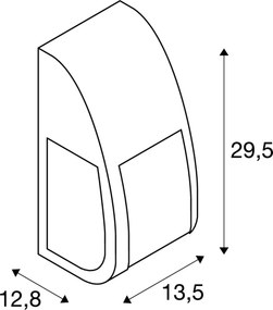 LA 227176 Venkovní svítidlo KERAS úsporka nástěnná antracit  230V E27 24W  - BIG WHITE (SLV)