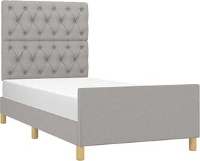 Rám postele bez matrace světle šedá 80 x 200 cm textil 3125252