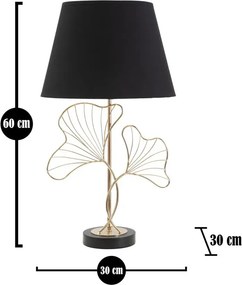 Stolní lampa Leaves 60 cm černo-zlatá