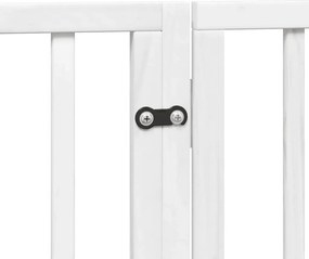 Zábrana pro psy s dvířky skládací 6 panelů bílá 480 cm topol 3155565