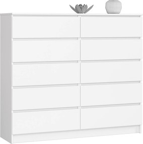 Komoda K140 10SZ bílá