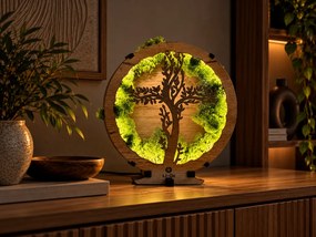 Li-Go "Kříž v mechu" lampa 20x22 cm provedení povrchu: černá s patinou