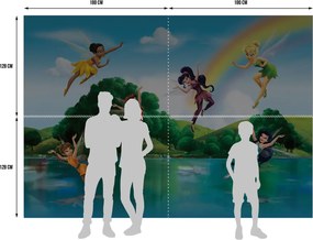 Dětská fototapeta na zed' Víly pod Duhou, Disney | 360 x 254 cm | DFTD 2222