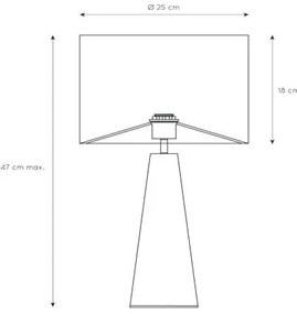 Lucide 10501/81/30 - Stolní lampa VELVET 1xE27/40W/230V