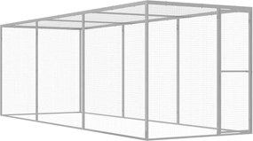 Klec pro kočky 4,5 x 1,5 x 1,5 m pozinkovaná ocel 146358