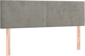 Box spring postel s matrací světle šedá 140x190 cm samet 3127367