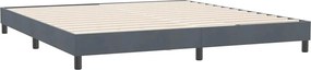 Postel Box Spring bez matrace tmavě šedá 180x210 cm samet 3315838