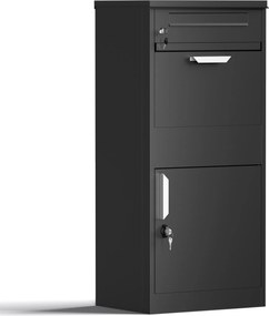 Poštovní schránka XPOtool – 500 × 370 × 1120 mm, černá (63451)