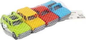 TEDDIES Sada autíček 4 ks / Auto na volný chod / Plast / V síťce / 18m