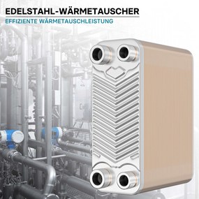Výměník tepla Wiltec – 130 kW, 4 m³/h, 1,08 l (50676)