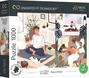 Trefl - Puzzle - UFT Yoga, Cats  Coffee: Klid v duši / 1000 dílků / 68