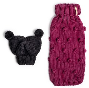 Pet Amour Čepice s bambulí pro psy Paris černá Velikost: M