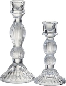 Skleněný transparentní svícen Candelero - ∅ 9*20 cm