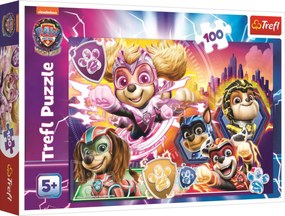 TREFL PUZZLE Tlapková patrola Mocní psí hrdinové 41x28cm skládačka 100 dílků tr16460