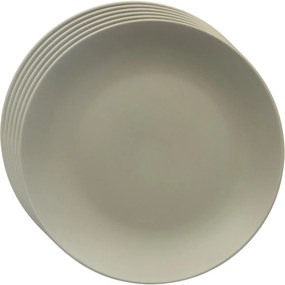 Orion Sada keramických mělkých talířů Greenish 27cm, 6 ks