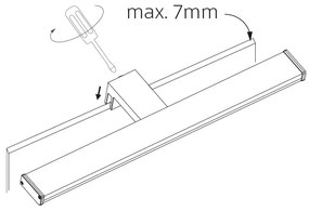 PANLUX LED svítidlo na zrcadlo do koupelny ARVEN IP44 12W 4000K černá