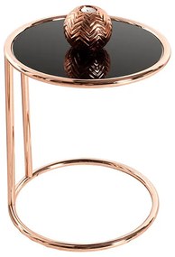 Art Deco příruční stolek medovo-černý
