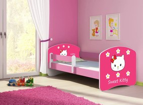 Dětská postel - Kitty 160x80 cm růžová