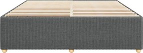 Rám postele bez matrace tmavě šedý 200 x 200 cm textil 3284964