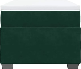 Box spring postel s matrací tmavě zelená 80 x 200 cm samet 3285248