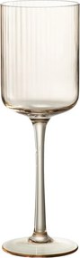 Jantarová sklenička na víno s vroubkováním Ralph - Ø7*23cm / 370ml