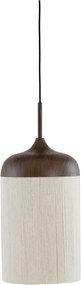 Tmavě hnědé závěsné svítidlo s textilním stínidlem ø 22 cm Dania – Light &amp; Living
