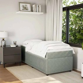 Box spring postel s matrací světle šedá 80 x 200 cm samet 3285602