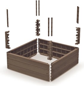 PROSPERPLAST Vyvýšený záhon BASE WOODY ECO WOOD 75,6 cm, naturo ECO