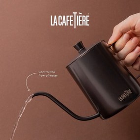 Šedá konvice na přípravu kávy z nerezové oceli 0.6 l La Cafetiere - Kitchen Craft