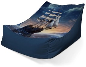 Sablio Sedací vak Lounge Plachetnice mezi horami - 80 x 95 x 50 cm