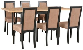 Jídelní stůl IKON 5 + doprava zdarma deska stolu wotan, nohy stolu / podstava černá
