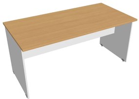 Stůl jednací rovný 160 cm - Hobis Gate GJ 1600 Dekor stolové desky: buk, Dekor lamino podnože: bílá