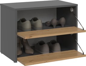 TPS Botník MODO 60 cm, Antracit/Dub Artisan