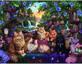 RAVENSBURGER Puzzle Kočičí chatka / 2000 dílků / 98 × 75 cm