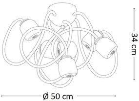 Ideal Lux 174921 stropní svítidlo Octopus Bianco 6x28W|G9