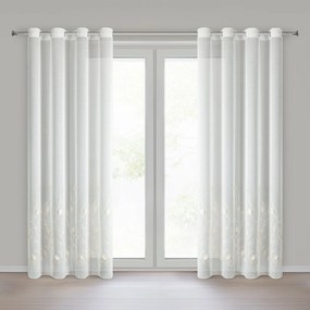 ZÁCLONA NA KROUŽCÍCH BROKLYN 140X250 CM CM VZOROVANÁ
