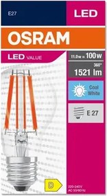 OSRAM VALUECLA100 / LED žárovka / Filament / E27 / 10W / 4000K / 230V