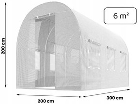 Global Income s.c. Zahradní fóliovník 2x3 m (6m2), bílý