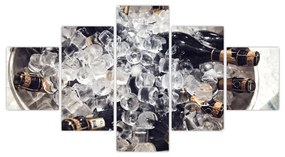 Obraz - šampaňské v ledu (125x70 cm)