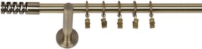 Dekodum Jednořadá moderní garnýž Jewel 19 mm starožitné zlato 120 cm